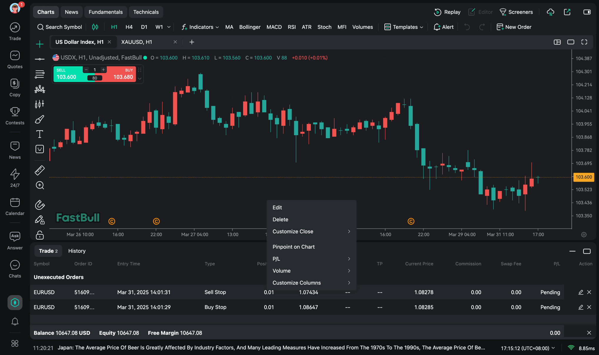 FastBull 网页版交易平台